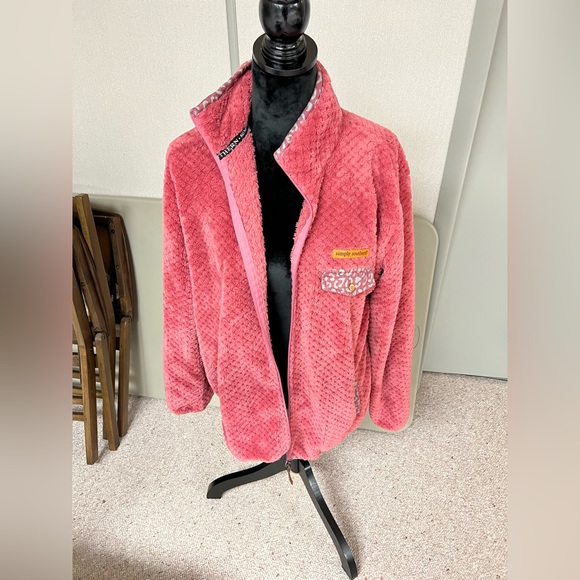 Simply Southern | Jackets & Coats | Simply Southern Pink Fuzzy Jacket ...